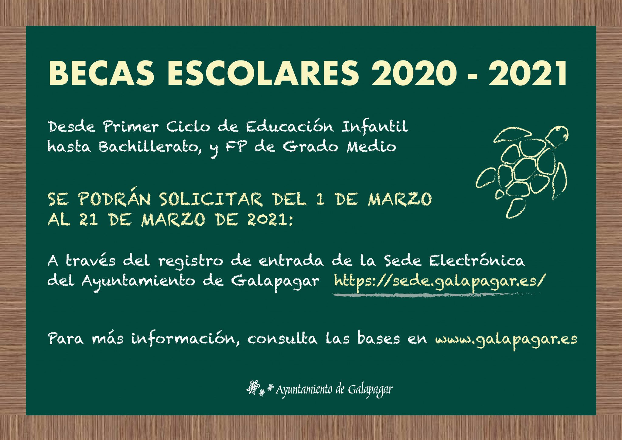 Galapagar publica la convocatoria de las becas escolares para el ...