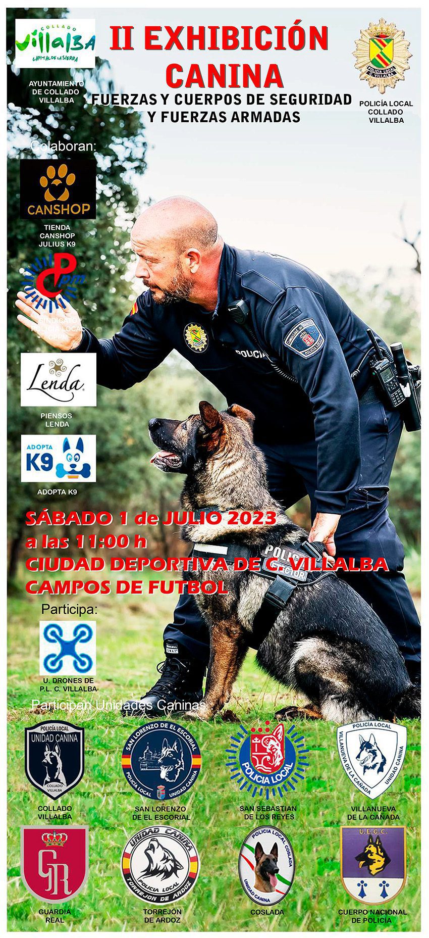 La Ciudad Deportiva de Collado Villalba acoge este sábado la II Exhibición Canina de las Fuerzas ...